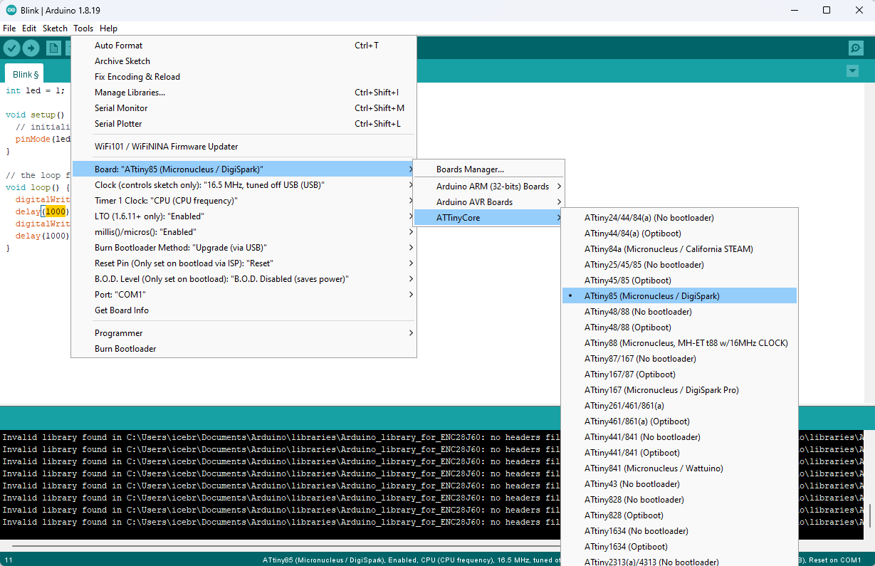 Инсталиране на DigiSpark ATtiny85 в Arduino IDE - Ardudevelop.eu