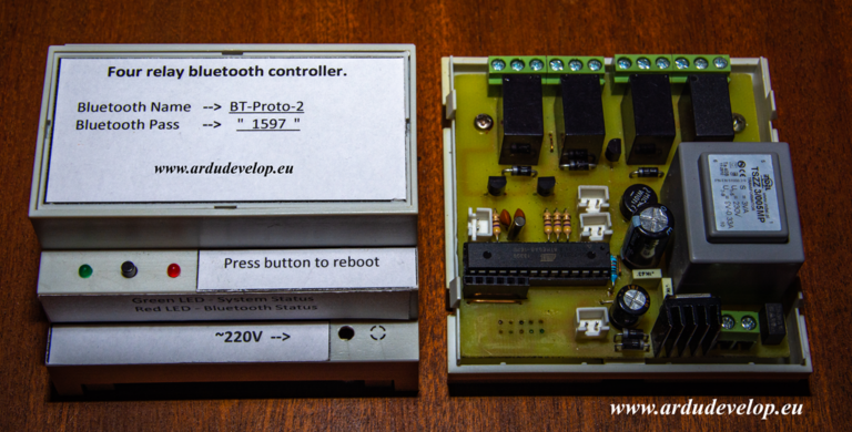 Управление на Релета през Bluetooth и Atmega328p Ardudevelopeu