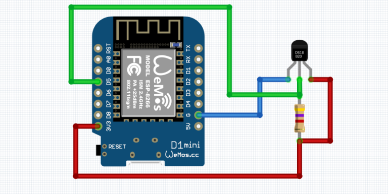 Измерване на температура с MicroPython, ESP8266 D1 mini и DS18B20 сензор - Ardudevelop.eu