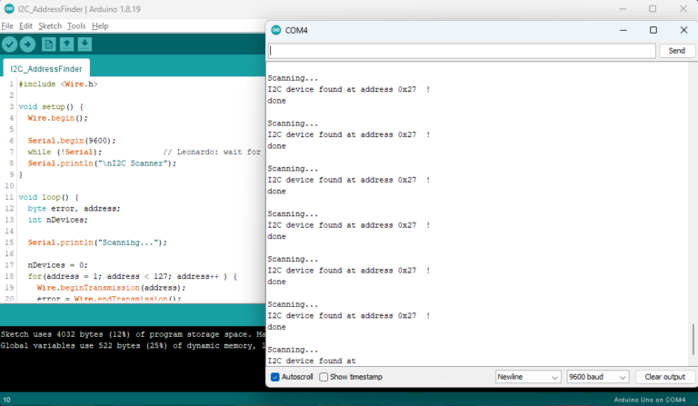Сканиране на I2C интерфейса с Arduino - Ardudevelop.eu