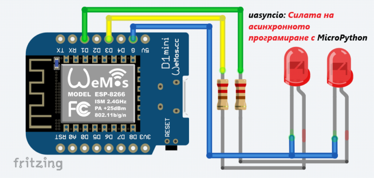 ESP8266 асинхронно програмиране с MicroPython: Основи с uasyncio - Ardudevelop.eu