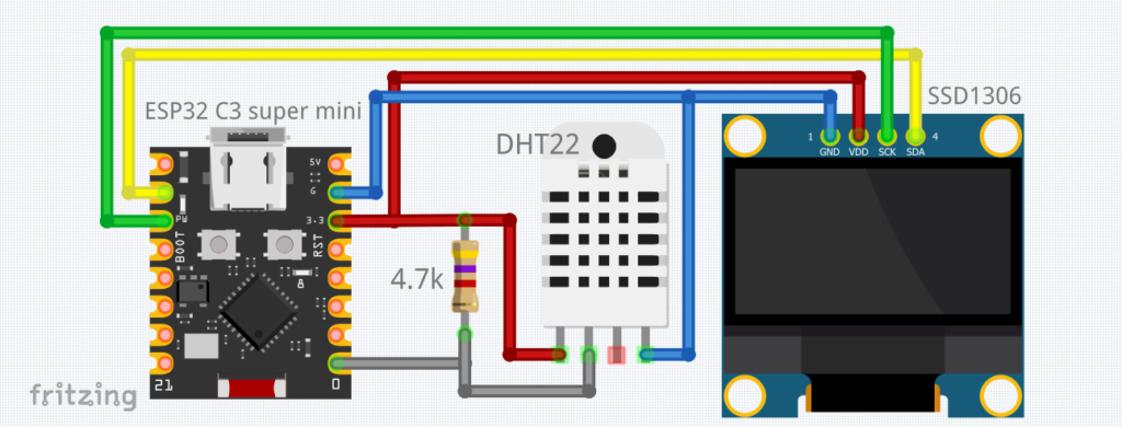 MicroPython,DHT22 и ESP32 измерване на температура и влажност с визуализация на OLED дисплей ...