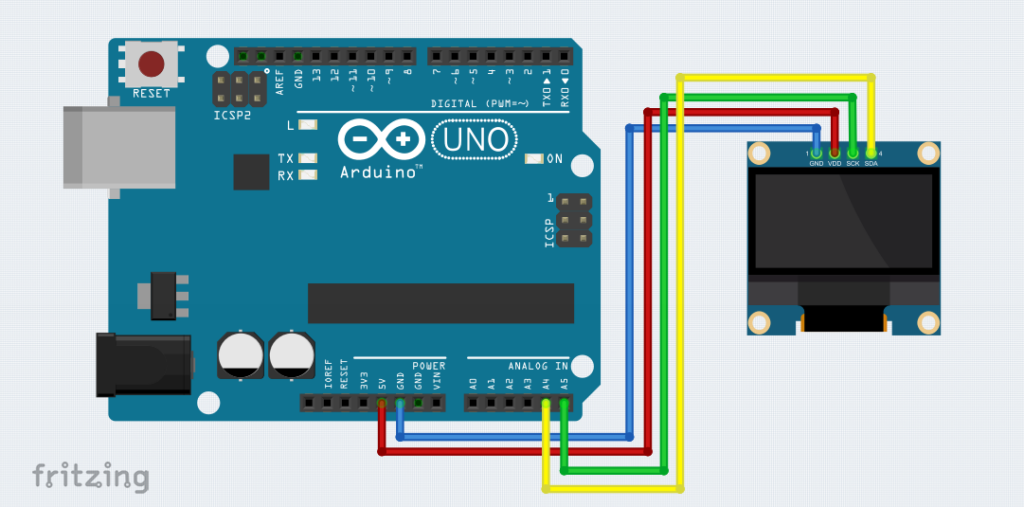 Управление на OLED SSD1306 дисплей с Arduino UNO - Ardudevelop.eu